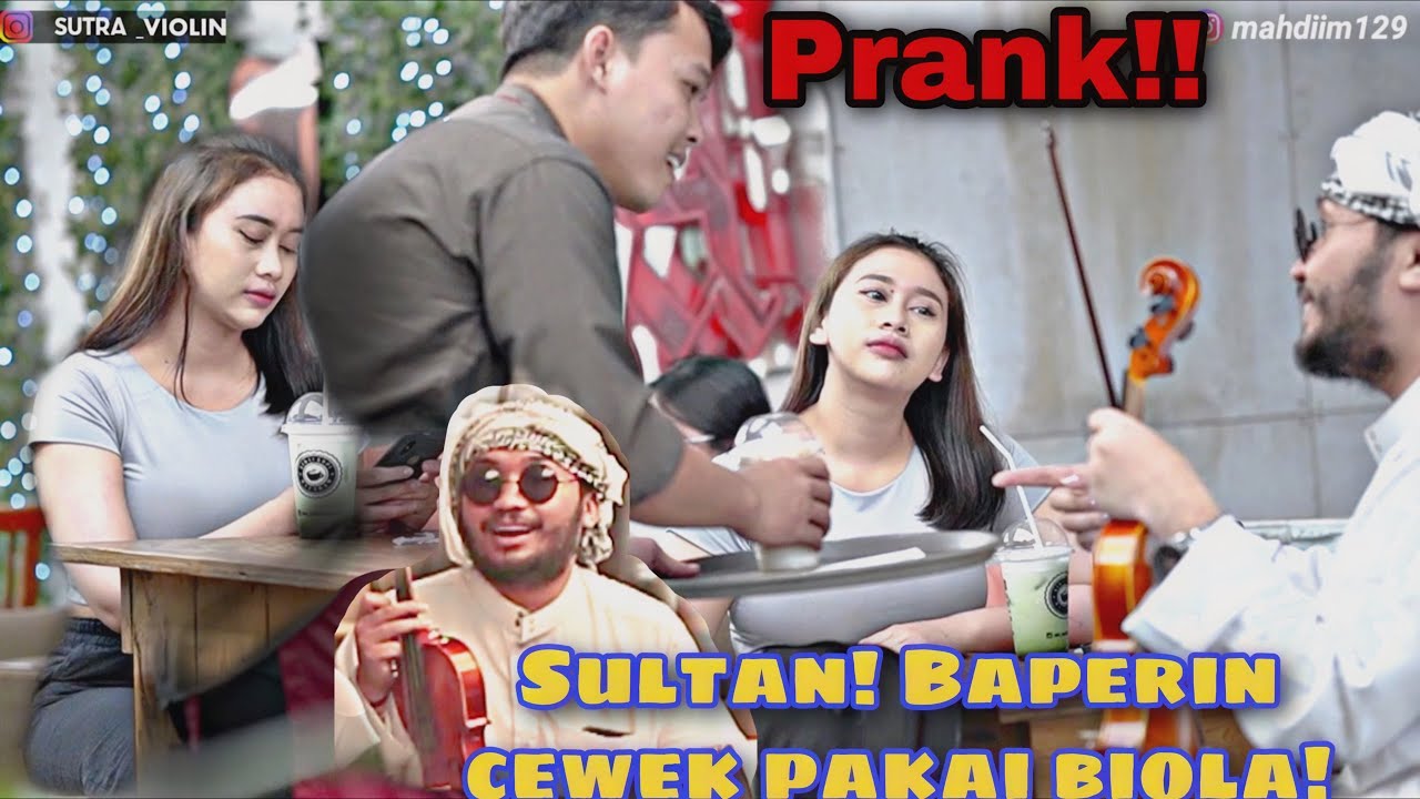 PRANK CEWEK DI CAFFE, BAPER DI MAININ BIOLA SAMA SI SULTAN DAN PELAYAN ...