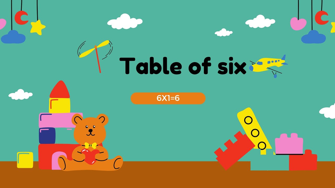 Table of 6, 6x1=6 Math table (English Version) - YouTube