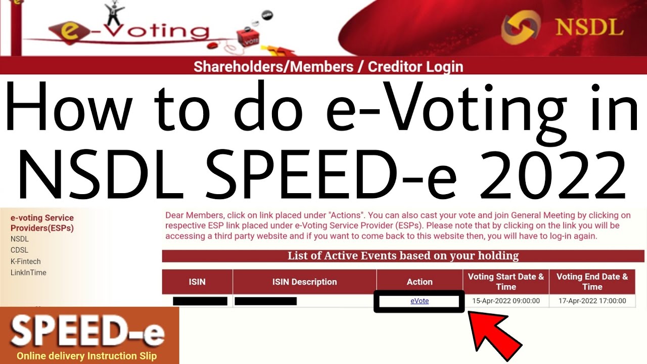 How to do e-Voting in NSDL SPEED-e 2022 | How To Register For NSDL e-Voting 2022 - YouTube