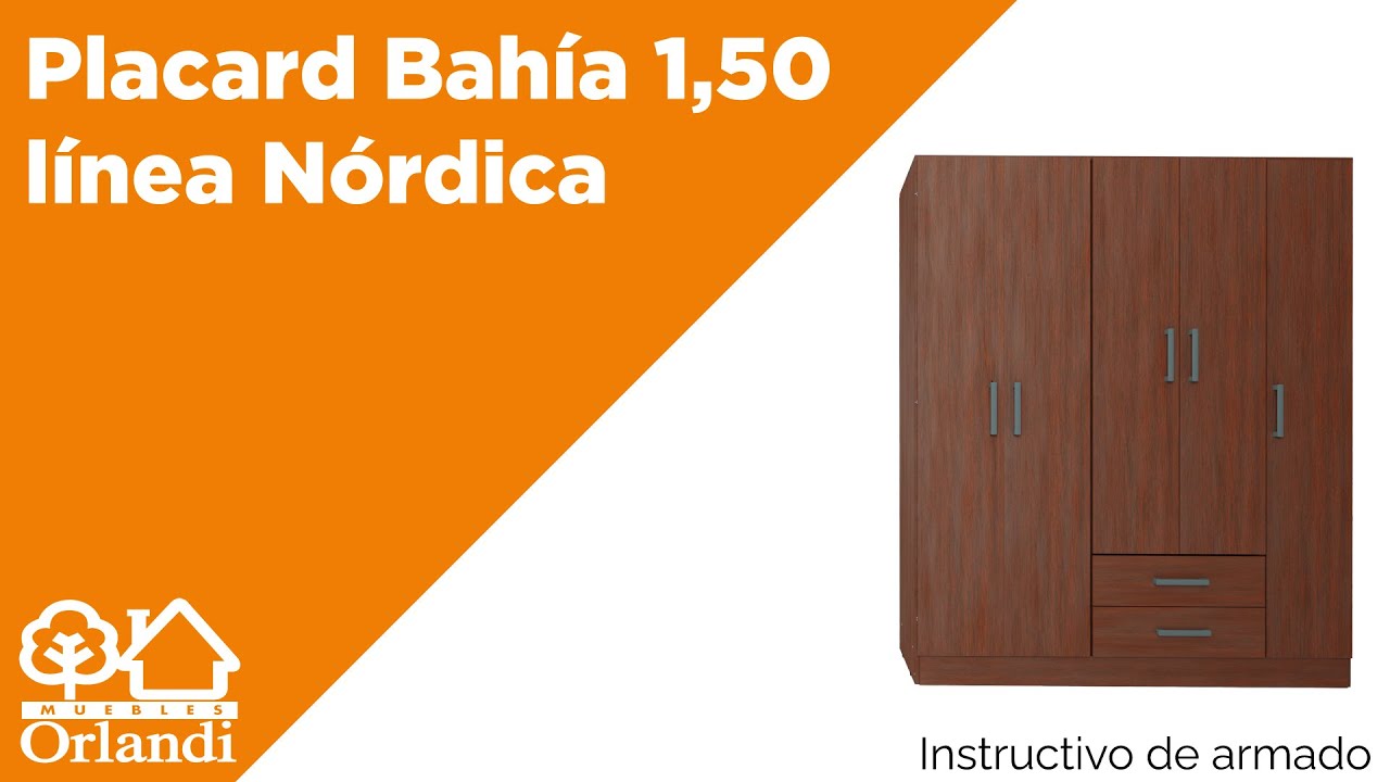 Placard Bahía 1.50 Linea Nórdica Orlandi - Instructivo del armado - YouTube
