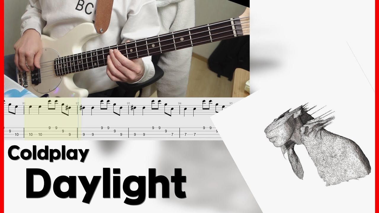 Coldplay - Daylight [Bass cover] (+Tab) - YouTube