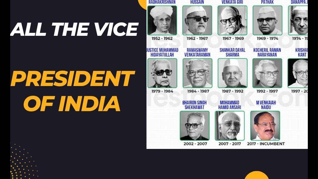ALL THE VICE PRESIDENT OF INDIA FROM 1952 TO TILL NOW#vicepresident #vicepresidentofindia - YouTube