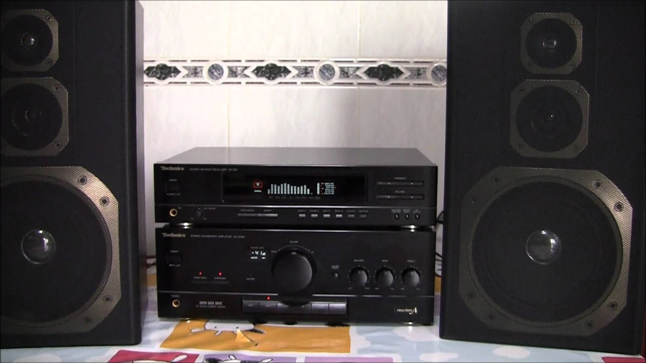 amplificador TECHNICS SU - X302 y EQ TECHNICS SH - E51 altavoces SPEAKERS pruebas - YouTube
