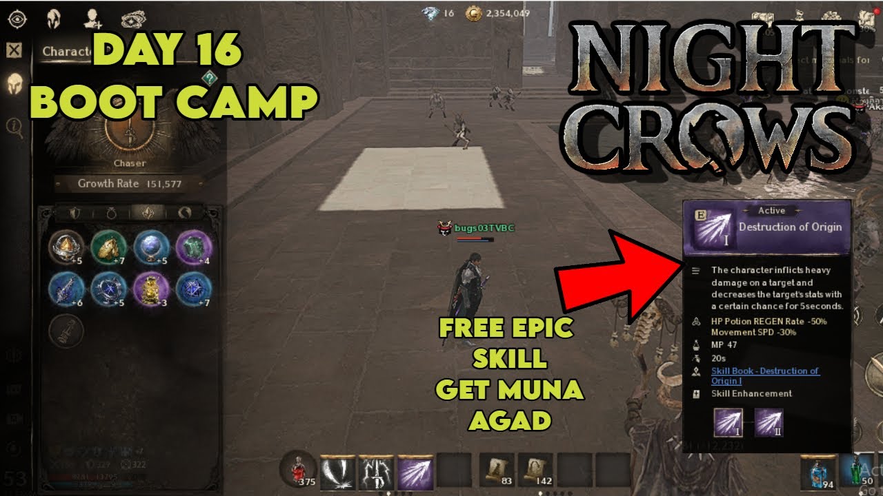 NIGHT CROWS - BOOT CAMP FREE EPIC SKILL - YouTube