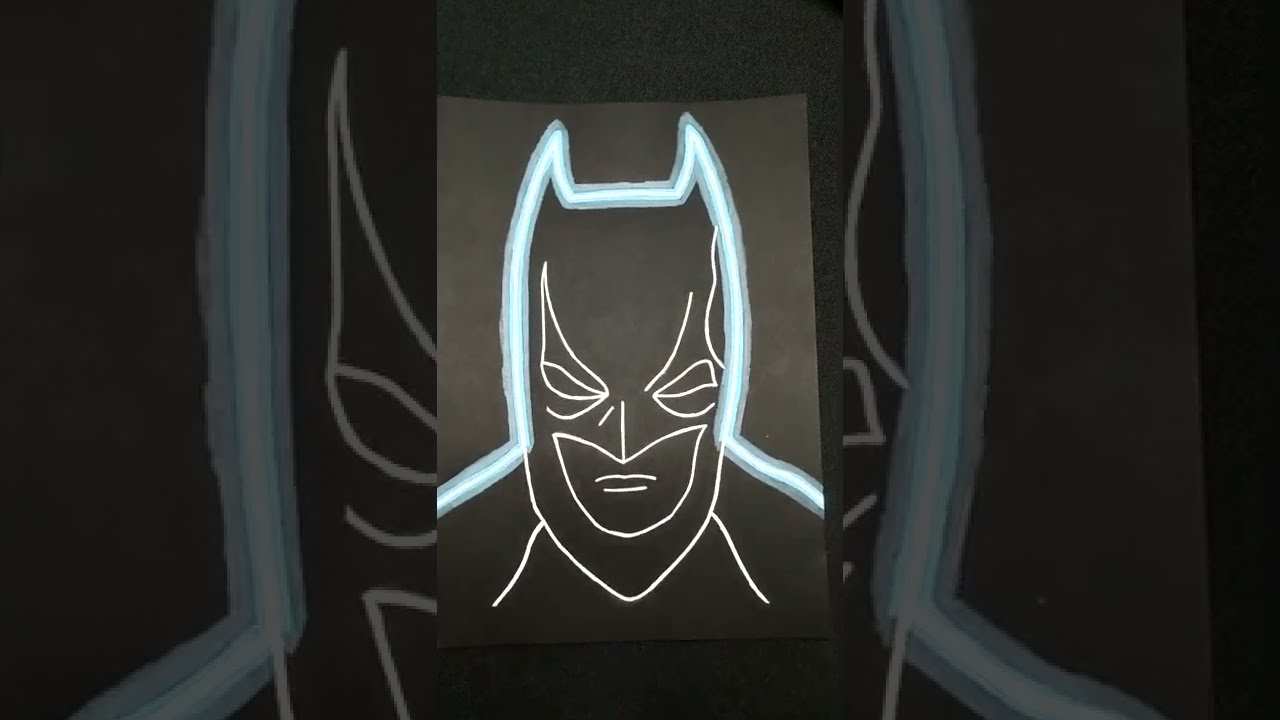 Drawing The Batman with Posca Markers | Glow Effect | Well, the Art # ...