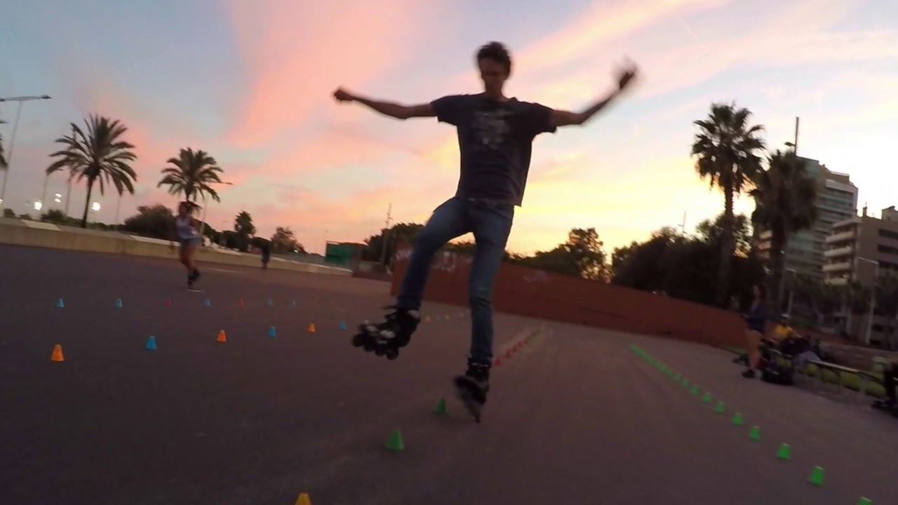 FREESTYLE SLALOM EN BARCELONA - YouTube