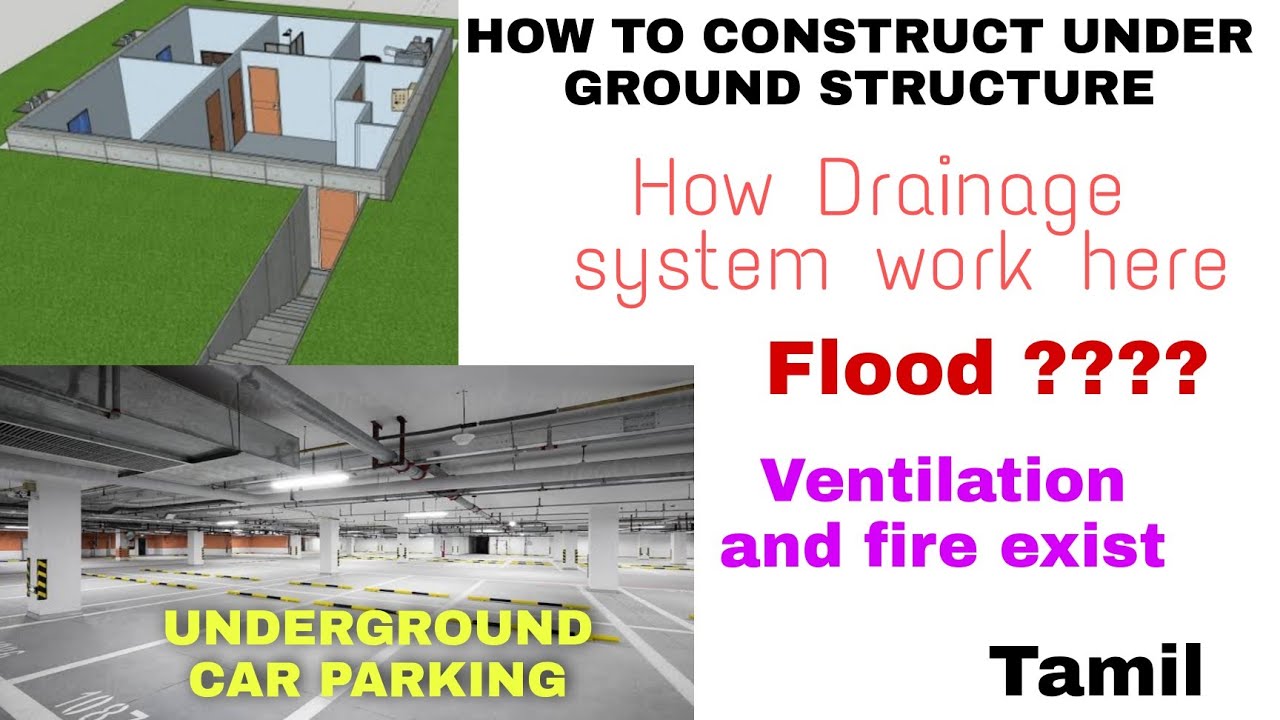 How to construct Under ground basement | Under ground house and parking ...