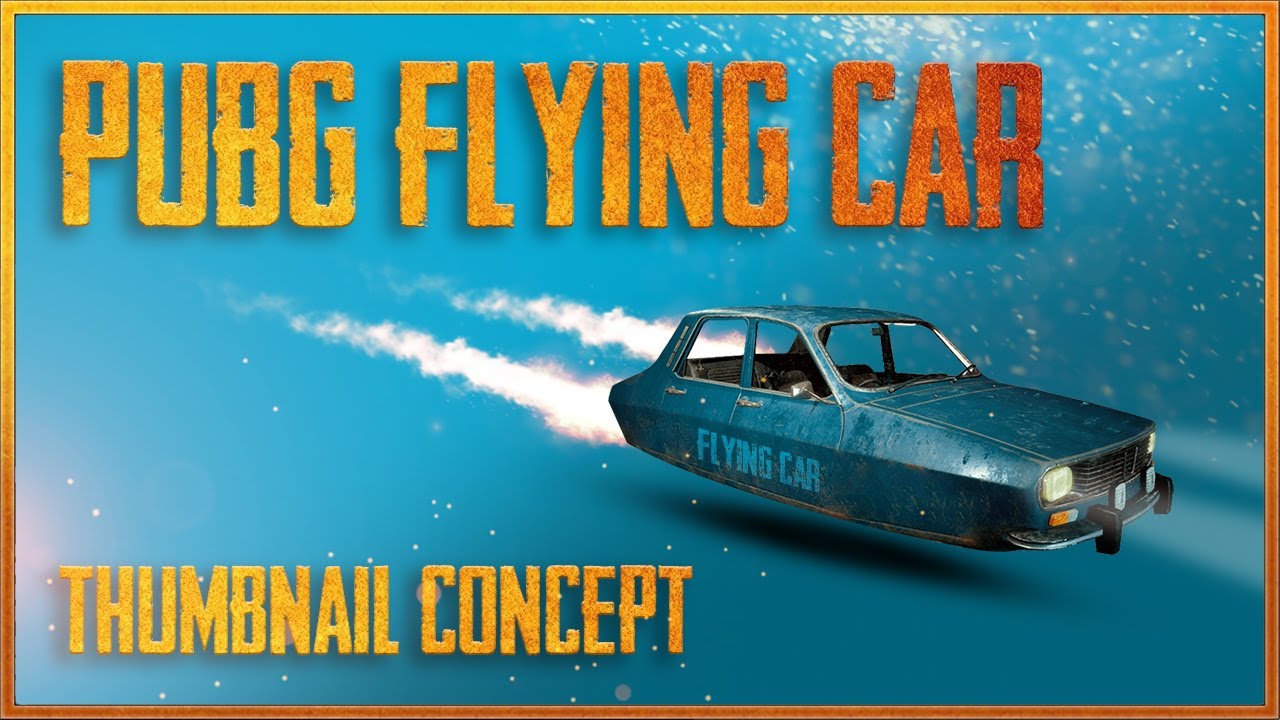 PUBG FLYING CAR CONCEPT | THUMBNAIL POSTER DESIGN IN PHOTOSHOP ...