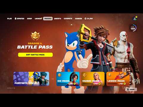Fortnite SEASON 4 Chapter 7 Battle Pass Updates! (SONIC, KRATOS, GAMING LEGENDS)