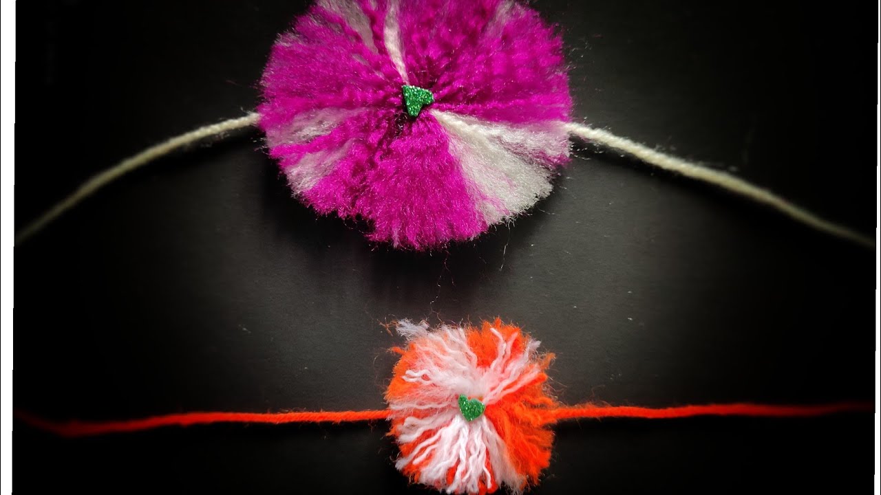 HOW TO MAKE WOOLEN RAKHI AT HOME| DIY|RAKHI MAKING IDEAS FOR RAKSHA ...