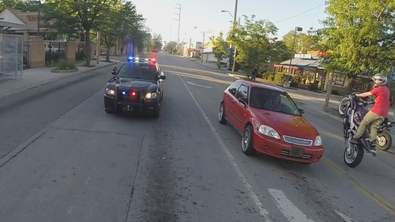 Motorcycles VS Cops Police Chase Motorcycle Riding Wheelie Stunt Bike ...
