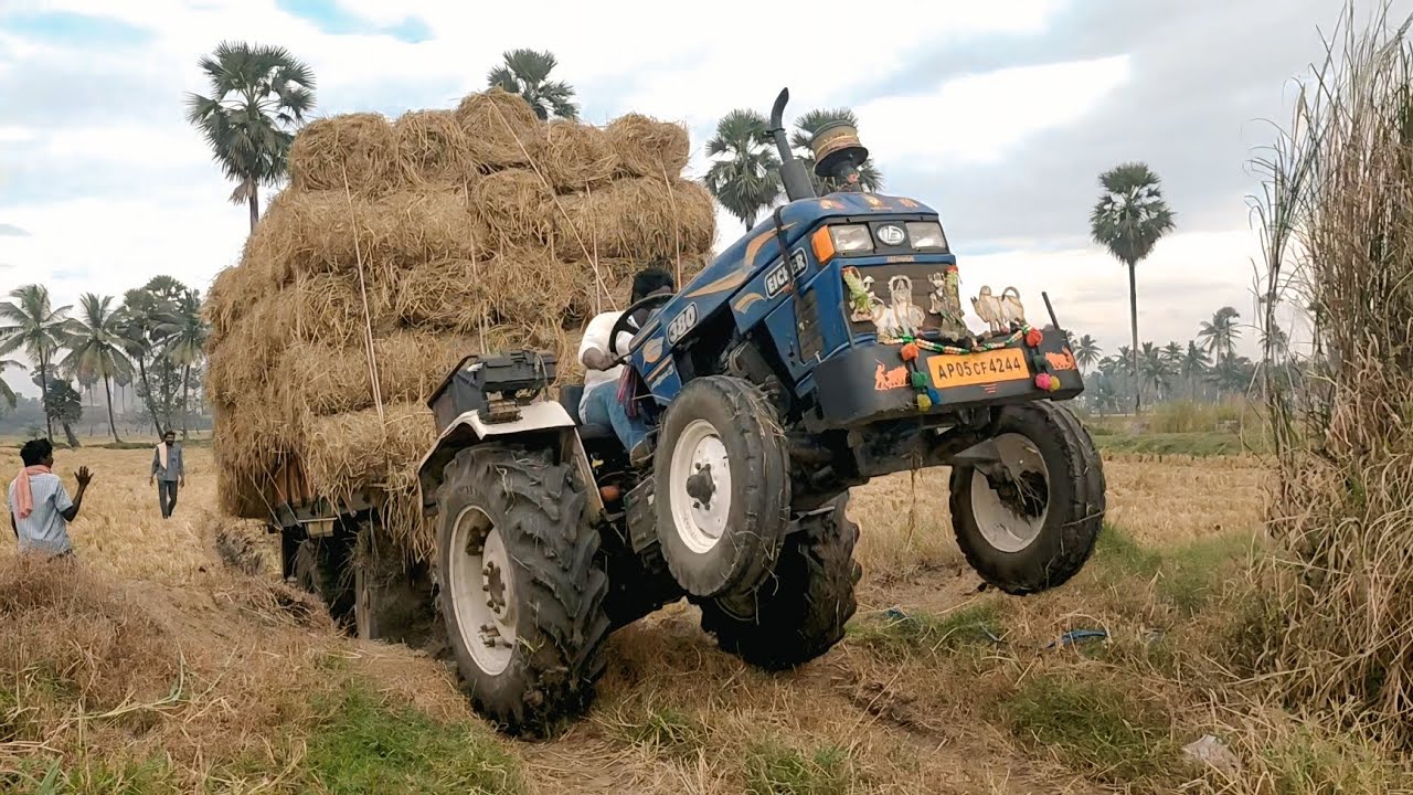TRACTOR STUNTS IN PADDY FIELDS | TRACTOR STUCK IN MUD | TRACTOR VIDEOS ...