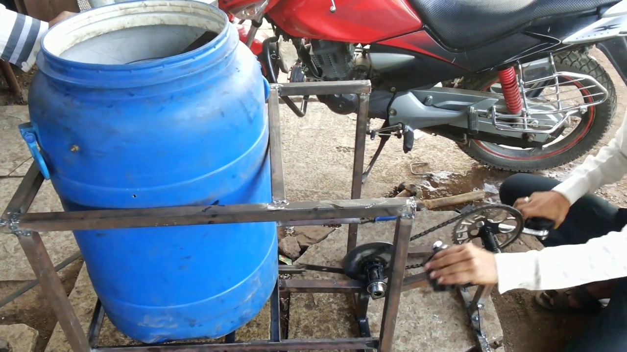 Pedal Operated Washing Machine II Pedal powered washing machine - YouTube