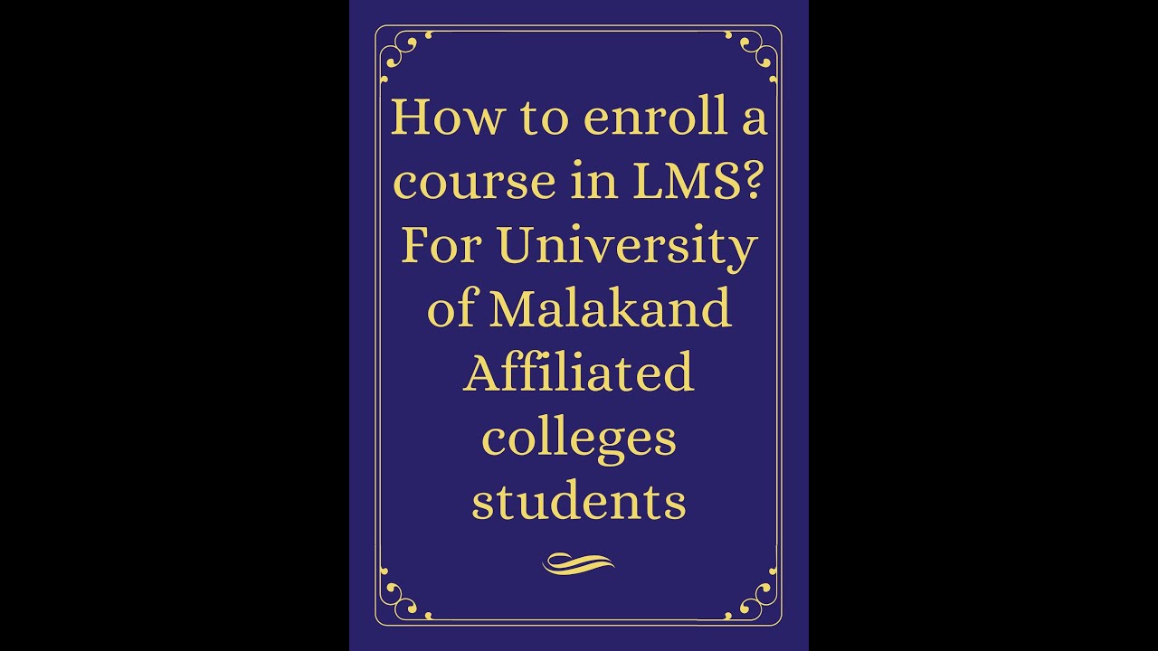 How to enroll in a course of UOM LMS | For Affiliated colleges students ...