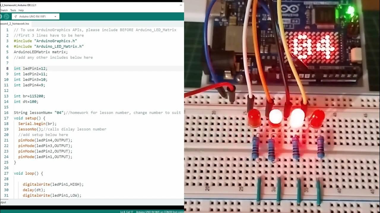 lesson 4 hw arduino r4 - YouTube