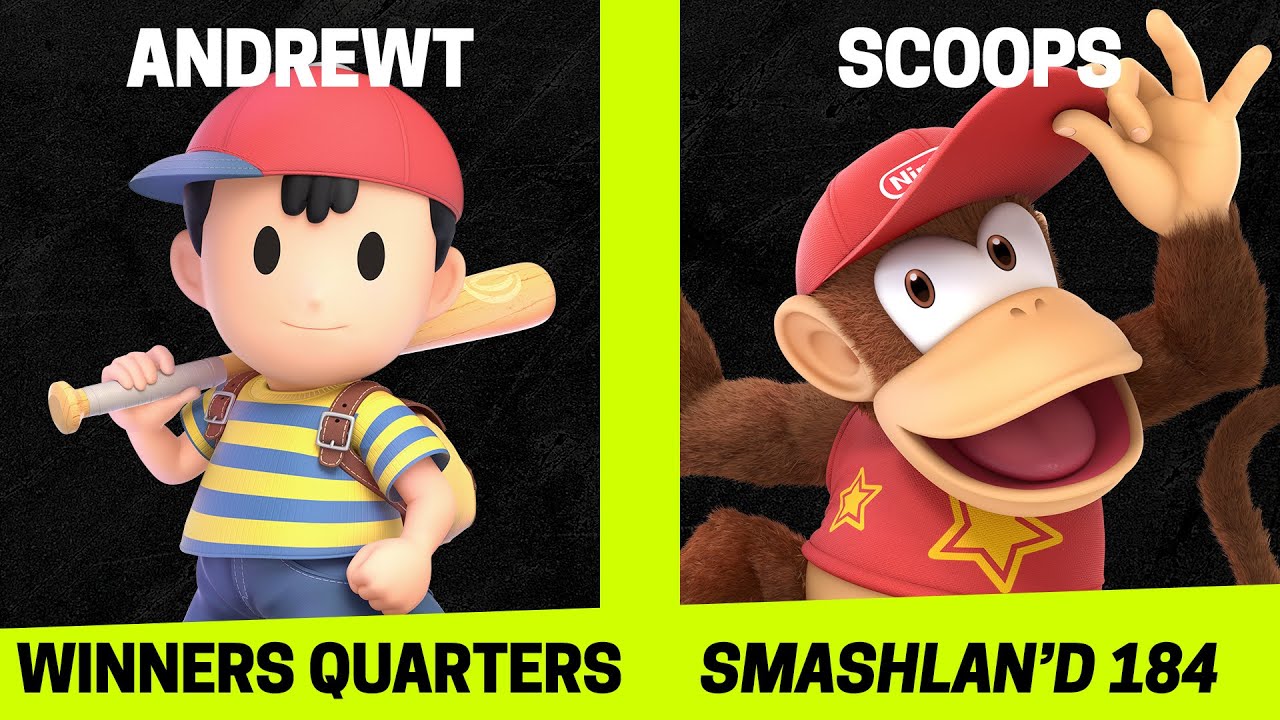 SmashLAN'd 184 Winners Quarters - AndrewT (Ness) vs Scoops (Diddy Kong ...