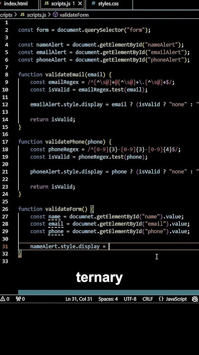 Conditionally Display Errors with JavaScript Fast | HTML & JavaScript Tutorial - YouTube