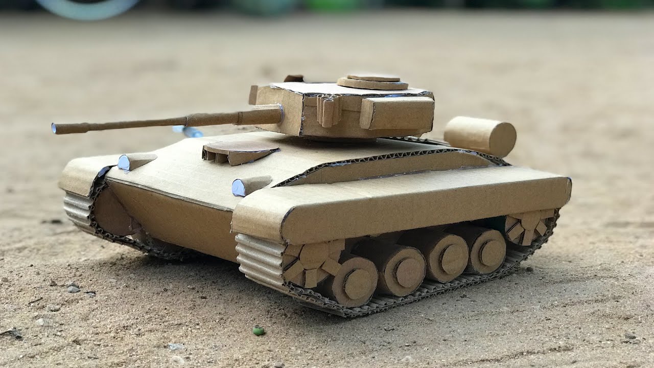 Create an Amazing Miniature Tank Model From Recycled Cardboard - YouTube