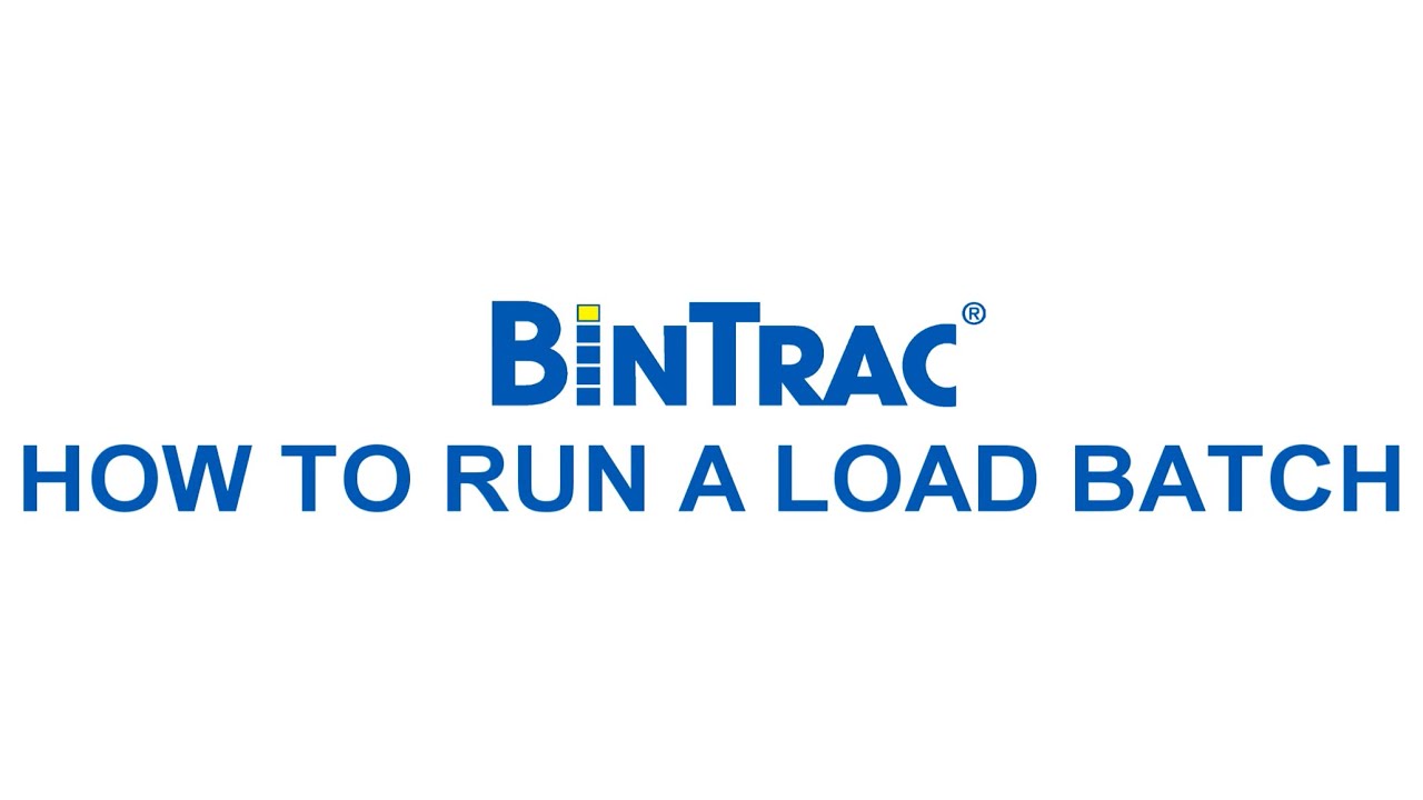 Batching Control Instructions: Load Batch - YouTube