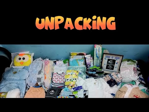 Unpacking New Born Baby Clothes 🤰 ️ 6months baby bump - YouTube