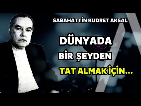 Dünyada Bir Şeyden Tat Almak İçin... I Sabahattin Kudret Aksal Hüzünlü Sözleri ve Duygulu Sözler
