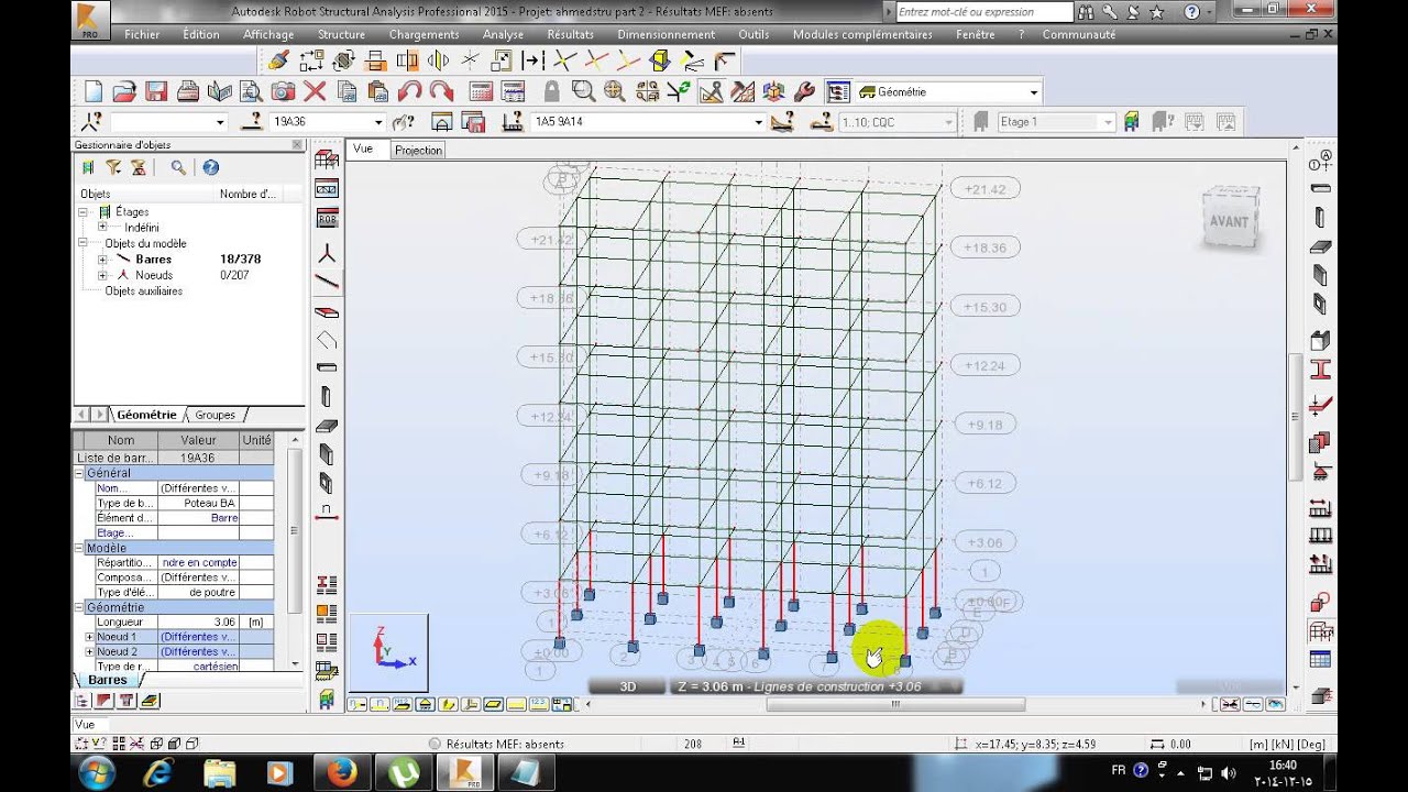 Autodesk Robot 2015 Partie 2 Création L'Escalier - YouTube