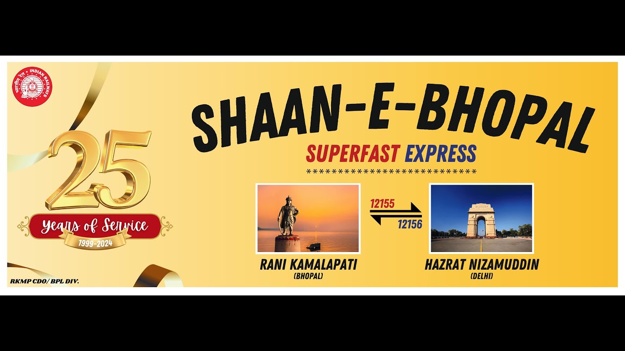 25th Anniversary of 12155/56 Shaan E Bhopal Express | India's 1st ISO ...