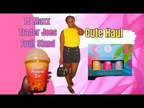 HAUL: TJ MAXX, TRADER JOES, FRUIT STAND & CHIT CHAT-KHARYZMA - YouTube