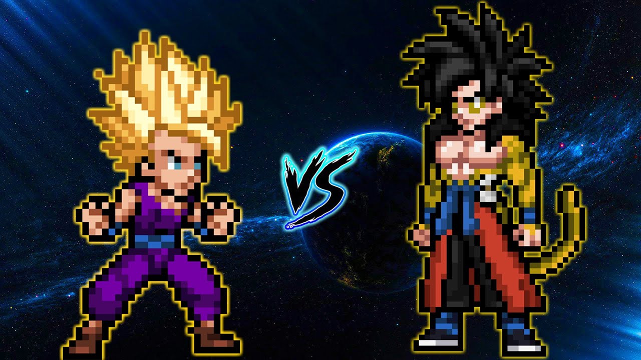 GOHAN TEEN V3 (ALL FORMS) VS UNIVERSAL TREE POWERED GOKU SSJ4 - YouTube