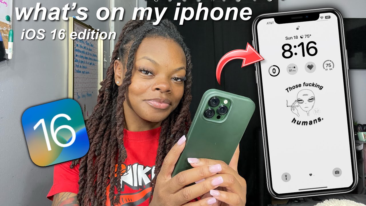 what’s on my iphone 13 pro max 📱ios 16 edition (lockscreen ...