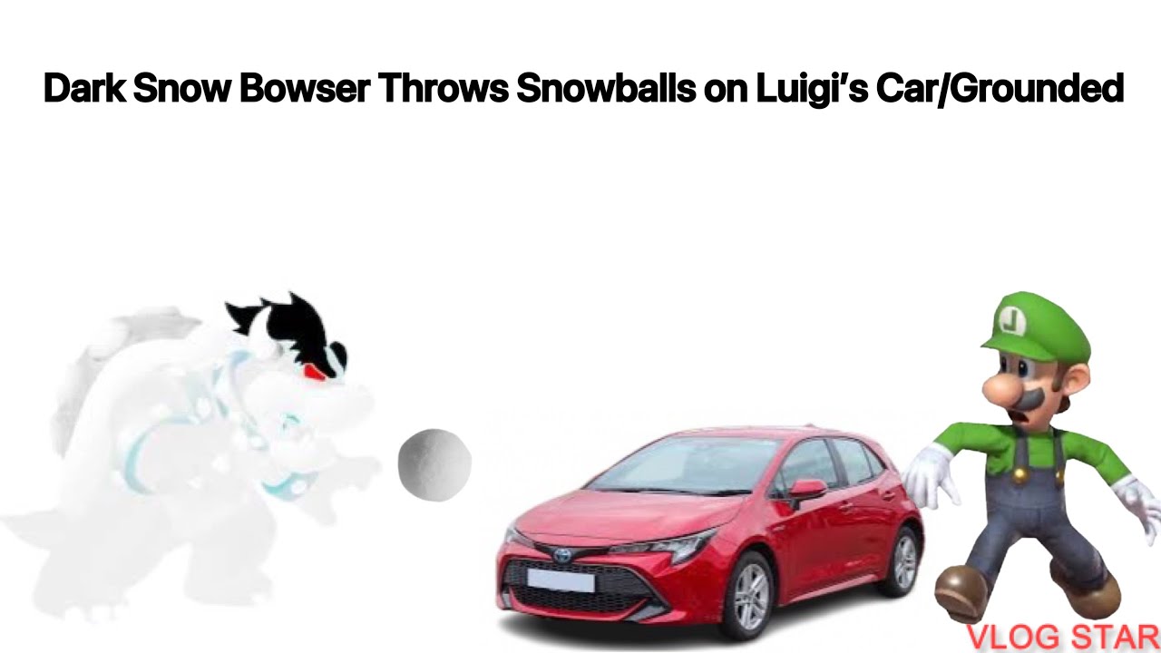 Dark Snow Bowser Throws Snowballs on Luigi’s Car/Grounded - YouTube