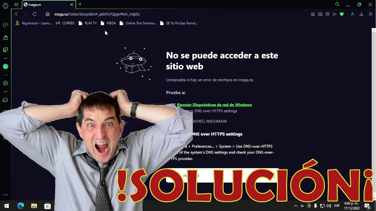 COMO SOLUCIONAR EL ERROR «No se puede acceder a este sitio web» / SOLUCION DEFINITIVA Y RAPIDA ...