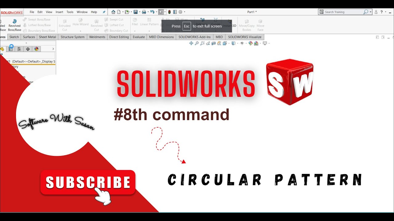 How To Use Circular Pattern In Solidworks Best Solidworks Tutorials How To Use Circular Pattern In Solidworks Best Solidworks Tutorials