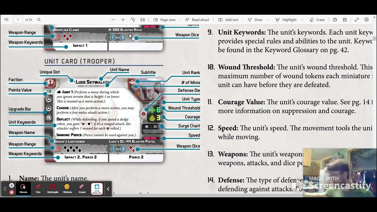 Starwars Legion Unit Cards Explained! - YouTube