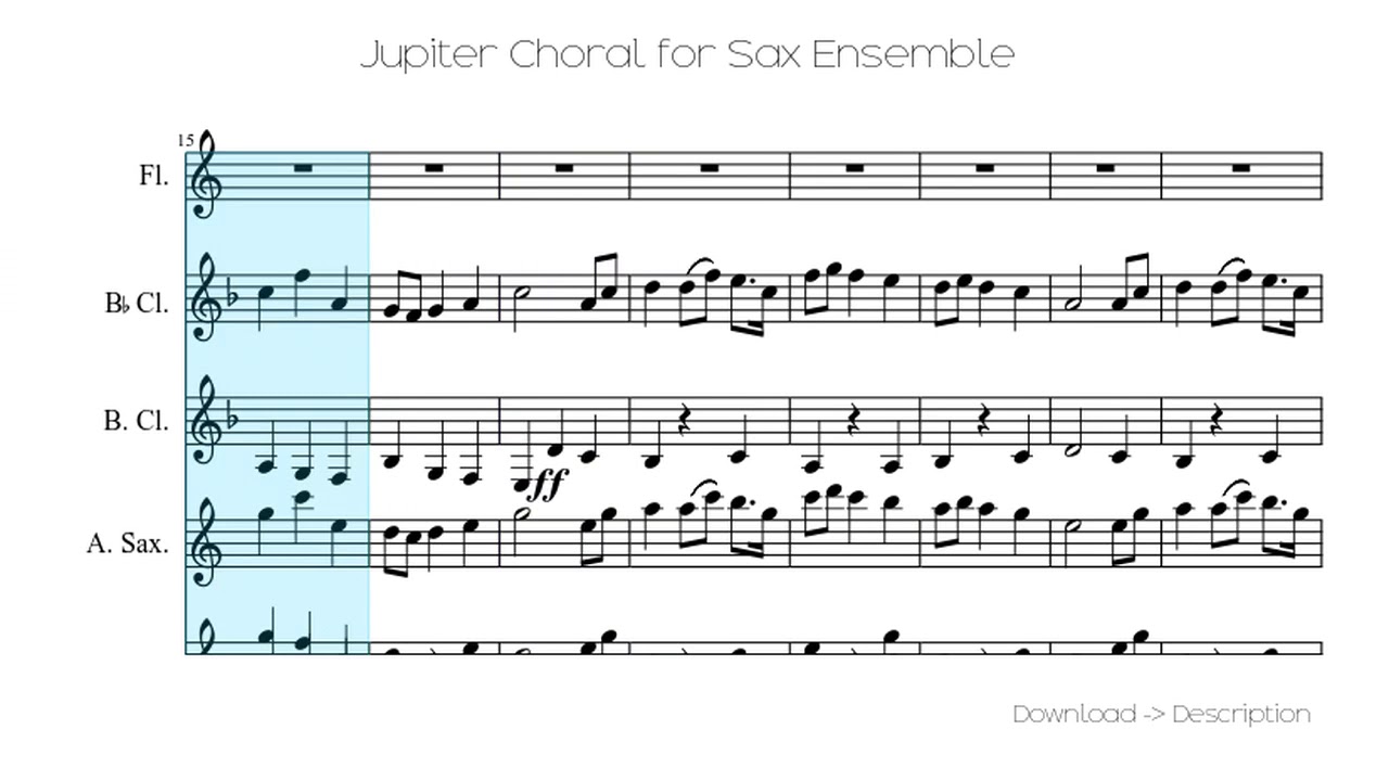 🎶 Jupiter Choral For Sax Ensemble 🎸🎸 - YouTube