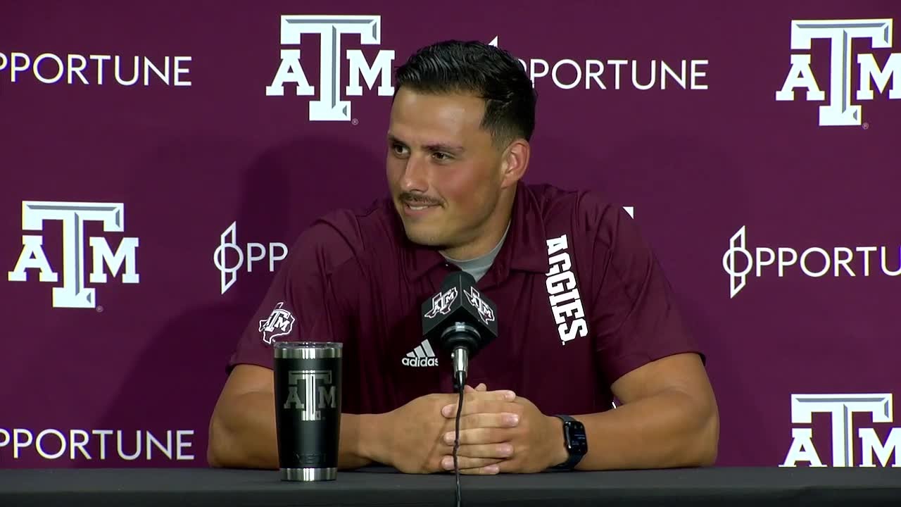 WATCH NOW: Texas A&M P Nik Constantinou speaks at local media day - YouTube