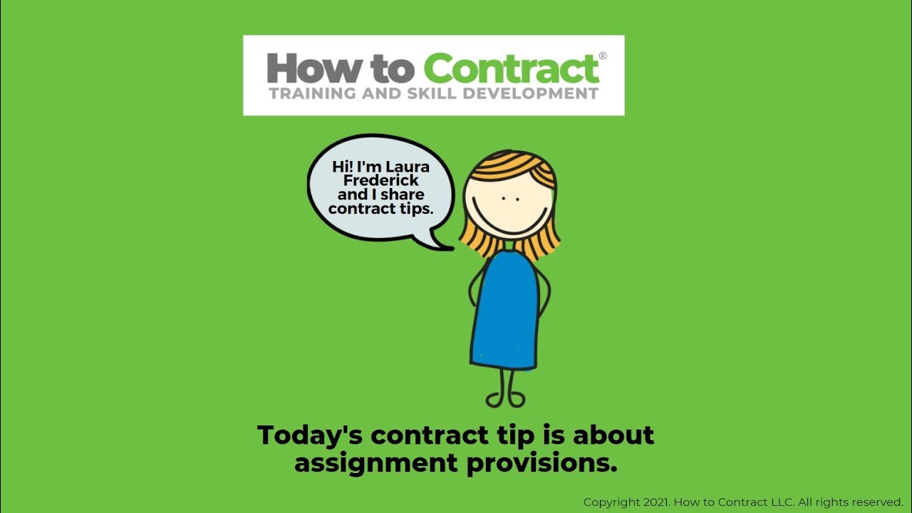 How to Contract in a Minute - Assignment Provisions - YouTube