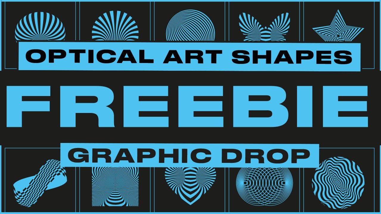 Free Vector Optical Art Shapes #opart - FREEBIE / Graphic Drop - YouTube