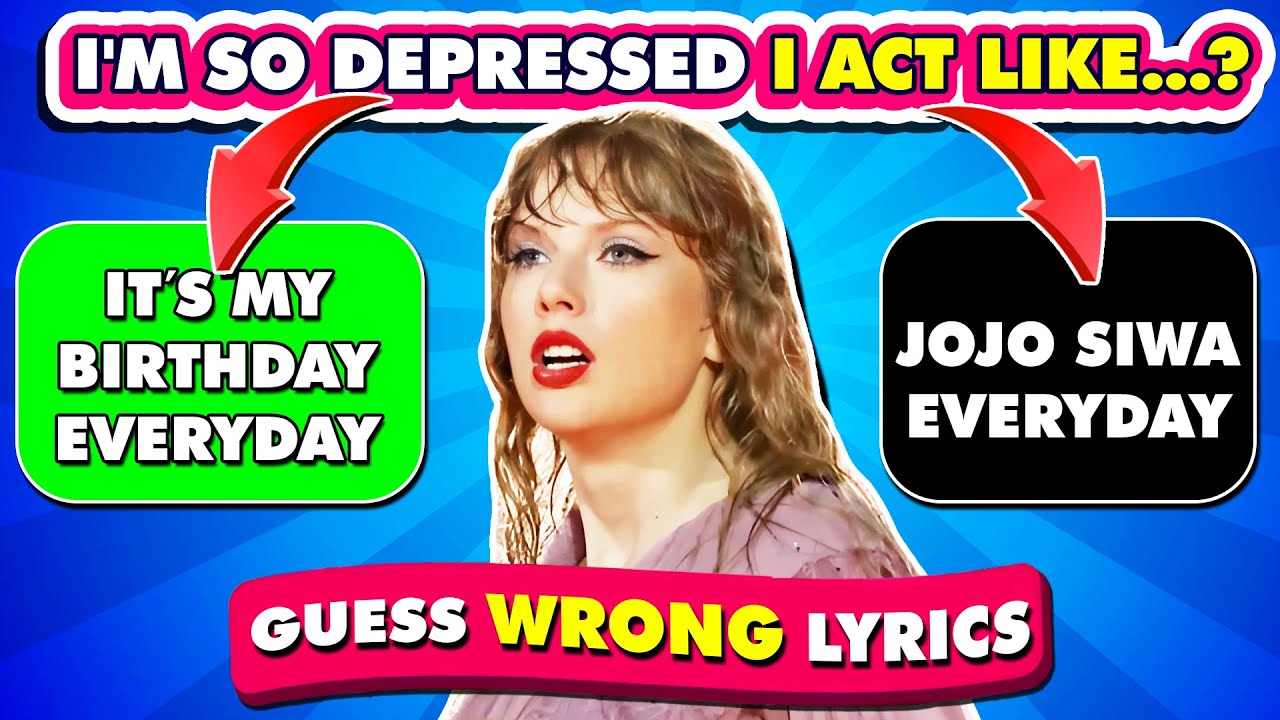 Guessing Wrong Lyrics 😭: Taylor Swift Song Edition 🎙️🚫 🎸Swiftie Test ...