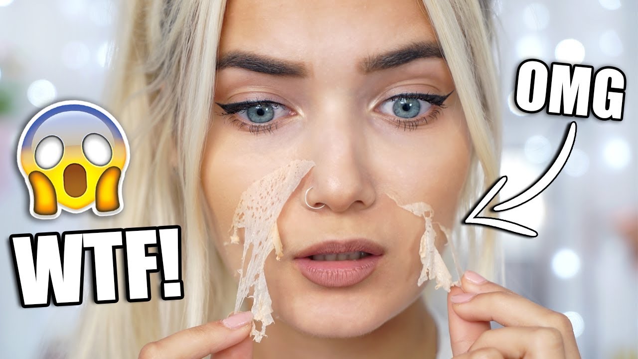 TESTING PEEL OFF FOUNDATION! WTF! HIT OR MISS? 😱 - YouTube
