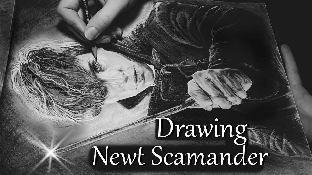 Fantastic Beasts - Drawing Newt Scamander (Eddie Redmayne) - YouTube