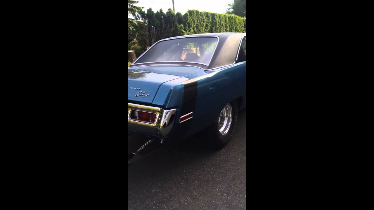 1970 Dodge Dart - 500 cu in Open Headers - YouTube