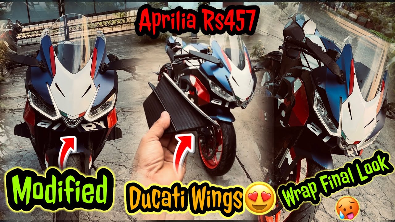 Finally😍Ducati Wings Installed In Aprilia RS457 | Modified Aprilia ...