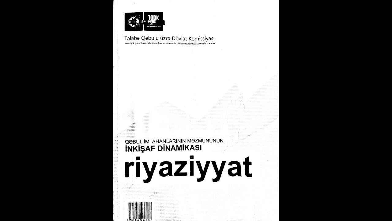 Riyaziyyat TQDK Qebul 2000 ci il I qrup A (sual 13,14,15,16) ABUNE OLAQ ...