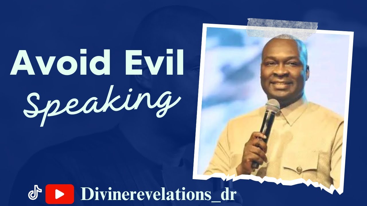 Avoid Evil Speaking - Apostle Joshua Selman - YouTube