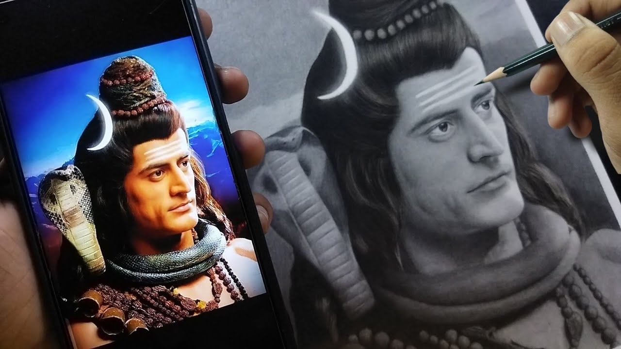 Mahadev Drawing | Pencil Sketch Mahadev Drawing ️ - YouTube