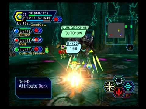 Phantasy Star Online v2 (DC) - Rolf, DJ!NGESKHAN, R-422 - RUINS 3, pt ...