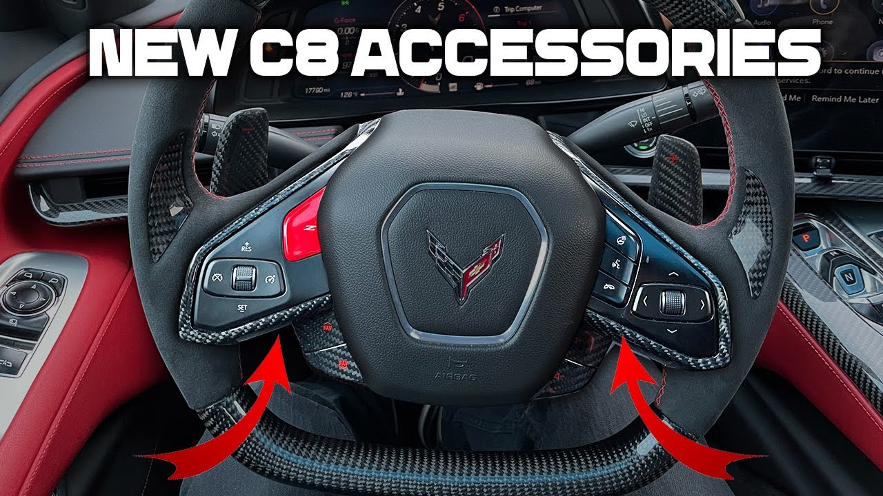 NEW C8 Corvette Carbon Fiber & Colored Steering Wheel Buttons #c8 # ...