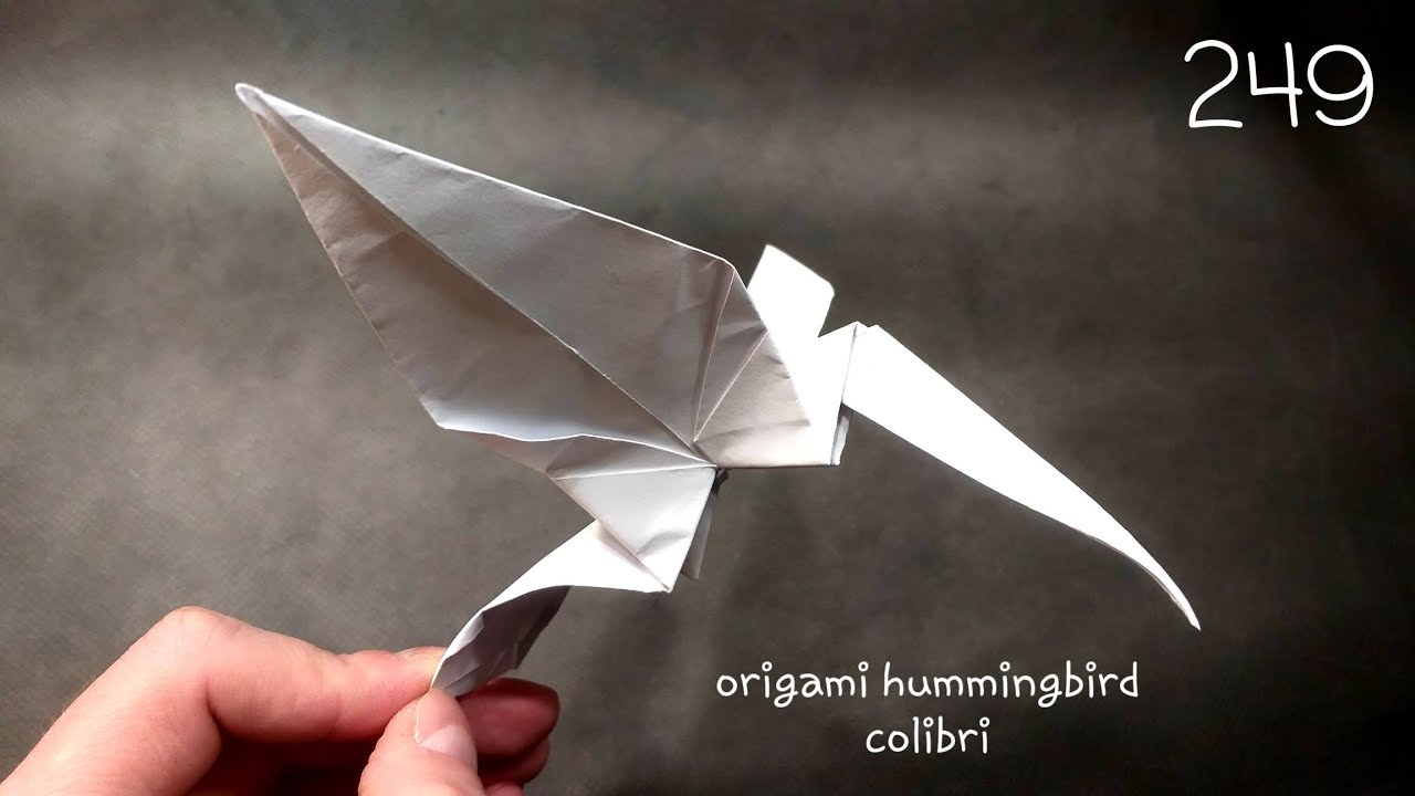 Орігамі колібрі origami hummingbird colibri - YouTube