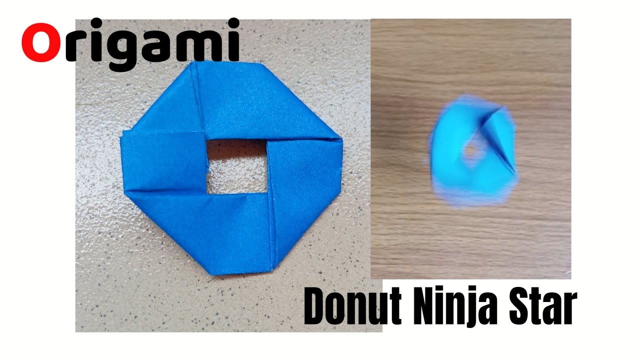 How to make an easy Origami Donut Ninja Star - YouTube